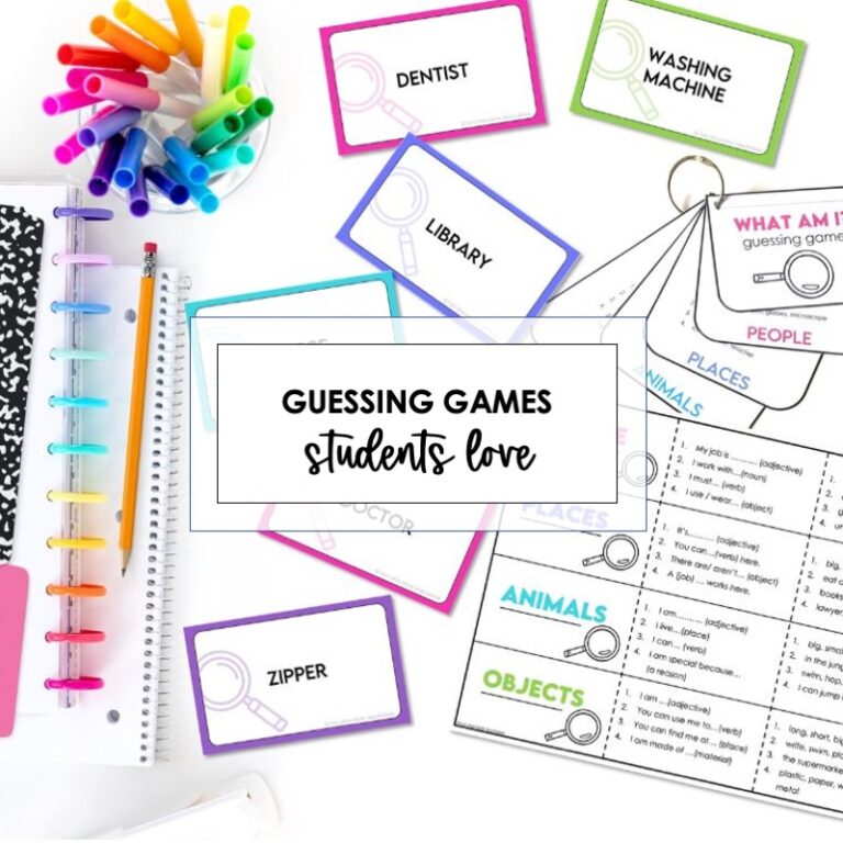 Guessing Games Your English Students Will LOVE! - Hot Chocolate Teachables