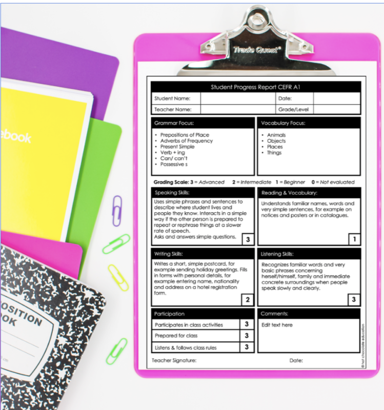 Easy to Use Editable Report Card Templates for all Grades